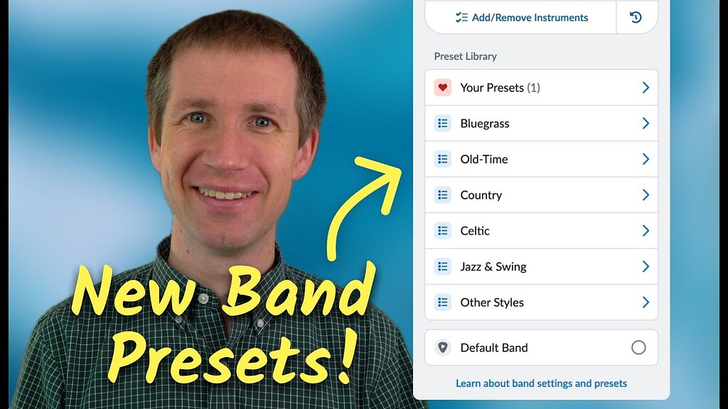 December 2024 update: Band Settings 3.0 with new presets, walking bass ...